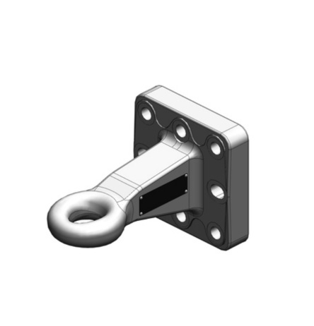 Drawbar eye, front, D50 DIN9678 3000Kg