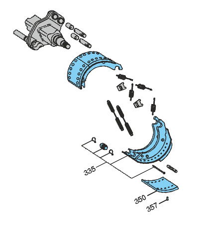 BPW Brake shoe assembly, with lining BPW SN4218