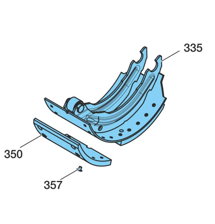 Brake shoe assembly, with lining