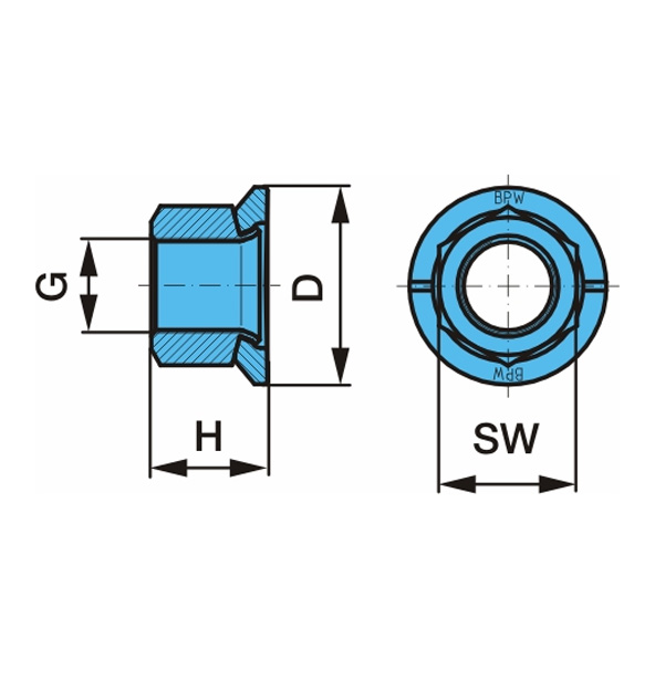 Wheel nut M22x1,5 (20)