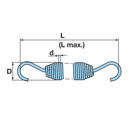 Return spring BPW D-22,5/2,5 x185 (20)