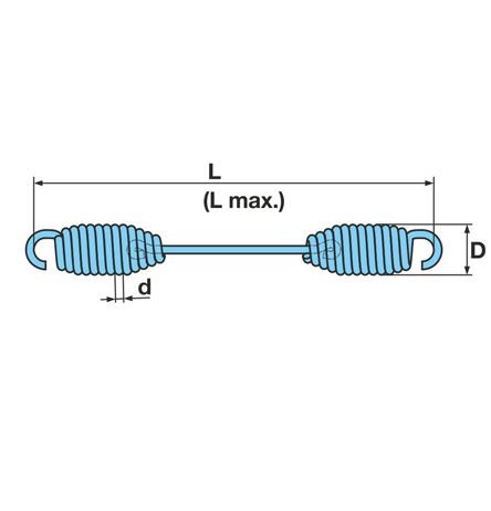 BPW Return spring SN420-(BPW95) (20)