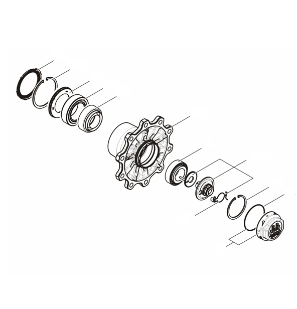 Repair kit hub bearing ( cpl. hub ) SKHB-9010 280/335/10x22 EP2