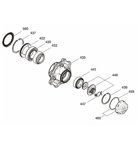 Repair kit hub bearing ( cpl. hub )