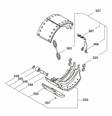 BPW brake pads repair kit for axle SN4220