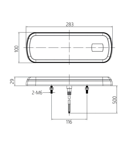 Truck tail light with progressive direction indication