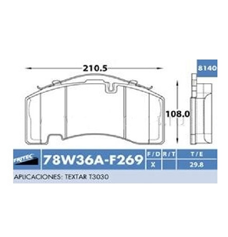 Stabdžių trinkelės Ceramic HD WVA 29171 BPW_SB4309