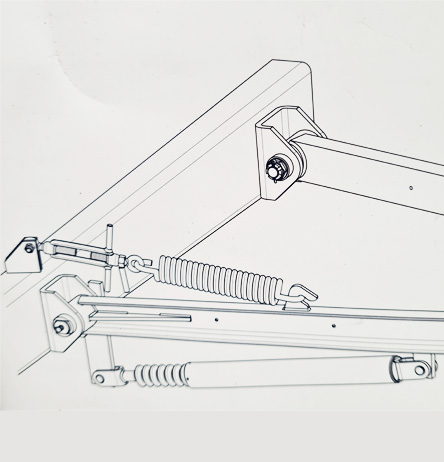 Spring for drawbar VBG