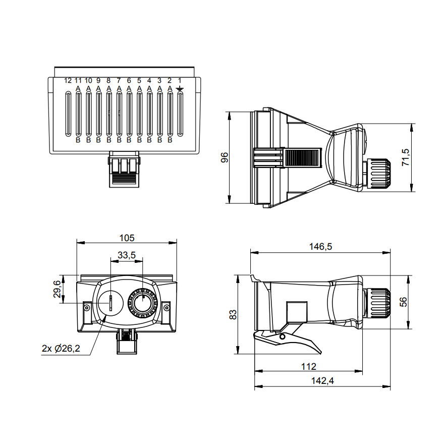 Power plug 14 pin VBG SAL