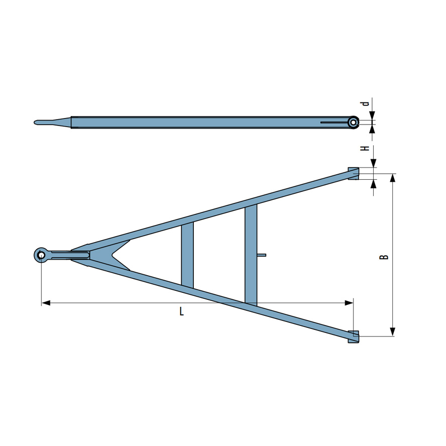 Drawbar TBZ32-2200-1300/100/30 Q2-750/NATO/SB