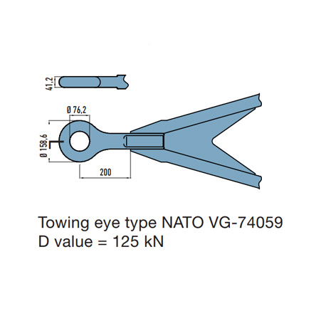 Drawbar TBZ32-2200-1300/100/30 Q2-750/NATO/SB